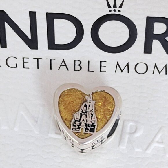 Pandora | Jewelry | Pandora Disney Parks Wdw Castle Black Gold Heart ...